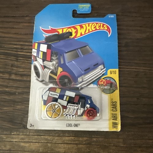 2016 Hot Wheels HW Art Cars 8/10 COOL-ONE Van Blue w/White&Red Wheels ...