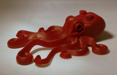 Genuine LEGO Octopus Minifigure Dark Red Ocean Animal 6240 Neon Green ...