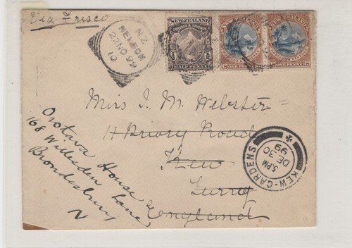 New Zealand Cover 1899 Via Frisco with 3 Stamps | eBay