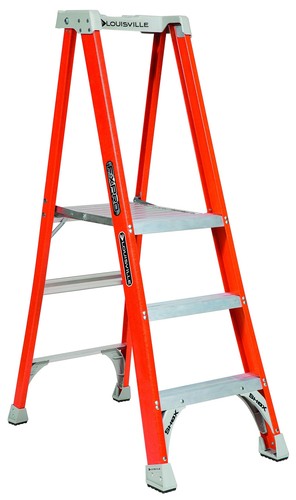 Louisville Ladder 3-Foot Fiberglass Platform Step Ladder 300-Pound Load ...