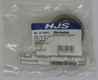 New HJS Exhaust Seal Ring for Mercedes Benz Part No. 83 13 6441 / 126 ...