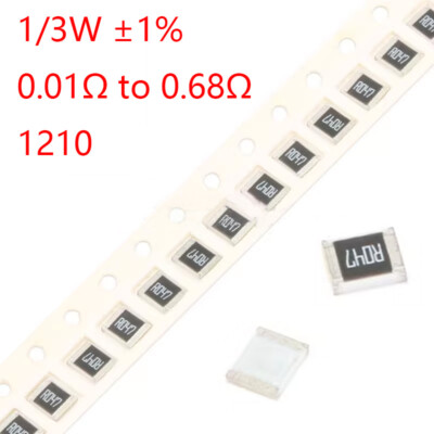 1210 SMD/SMT Resistors 1/3W Chip Resistance ±1% - Range of ( 0.01Ω to 0 ...