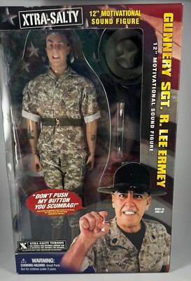 NIB XTRA-Salty Gunnery Sgt. R. Lee Ermey 12" Action Figure USMC ...