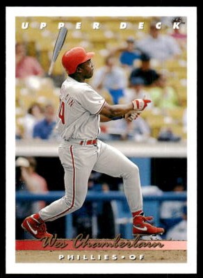 1993 Upper Deck 267 Wes Chamberlain Philadelphia Phillies Baseball Card ...