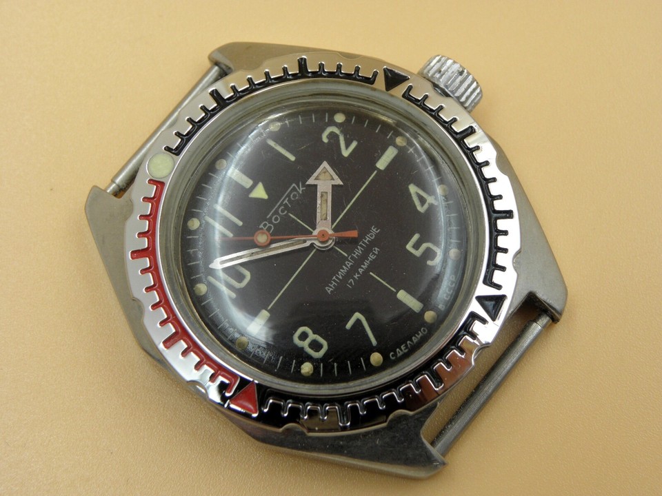 RARE VOSTOK SNIPER KOMANDIRSKIE AMPHIBIAN SS WATCH SOVIET RUSSIAN USSR ...