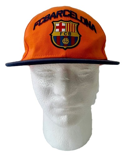 FC Barcelona Snapback Hat Cap Soccer Orange Embroidered Adjustable FCB ...