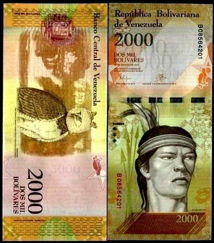 Venezuela 2000 Bolivares P-96 2016 Venezuelan OWL Animal UNC VEF ...