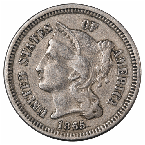 1865 Type 2 Three Cent Nickel 3CN Raw | eBay