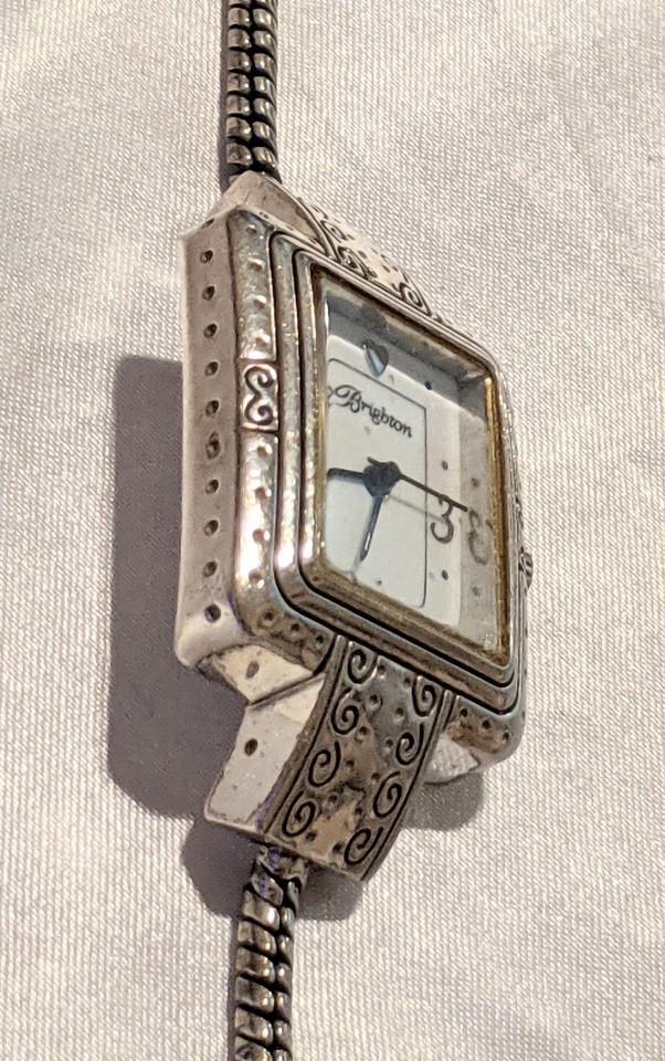 Brighton Cherry Hill Women's Watch Silver Plated Toggle Clasp Add-A ...