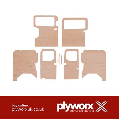 FORD TRANSIT CUSTOM SWB (L1) 3.6mm FULL HEIGHT CNC CUT PLY LINING PANEL ...