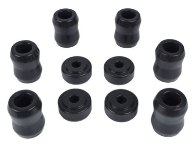 Complete Set of Polyurethane Shock Replacement Bushings Black fits Jeep ...