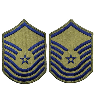 U.S. Air Force USAF Sr. Master Sgt. Merrowed Edge Subdued Rank Chevrons ...