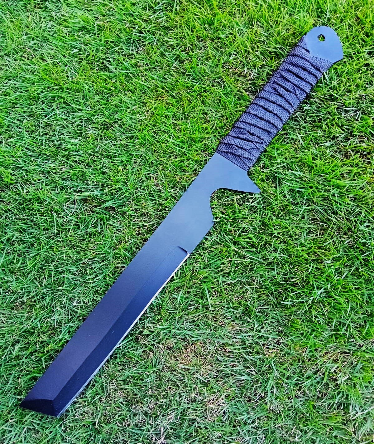 handmade D2 tool steel hunting fixed blade Tanto knife sheath EDC ...