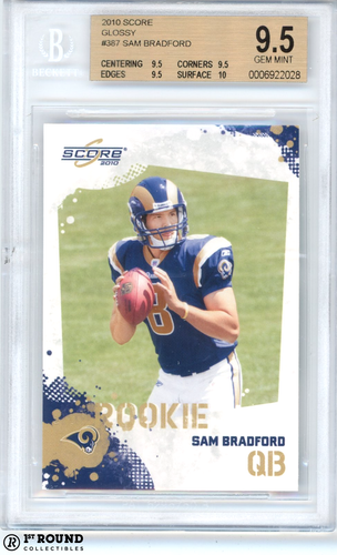 Sam Bradford RC BGS 9.5: 2010 Score Glossy Rookie Card Highest Subgrades HGIP | eBay