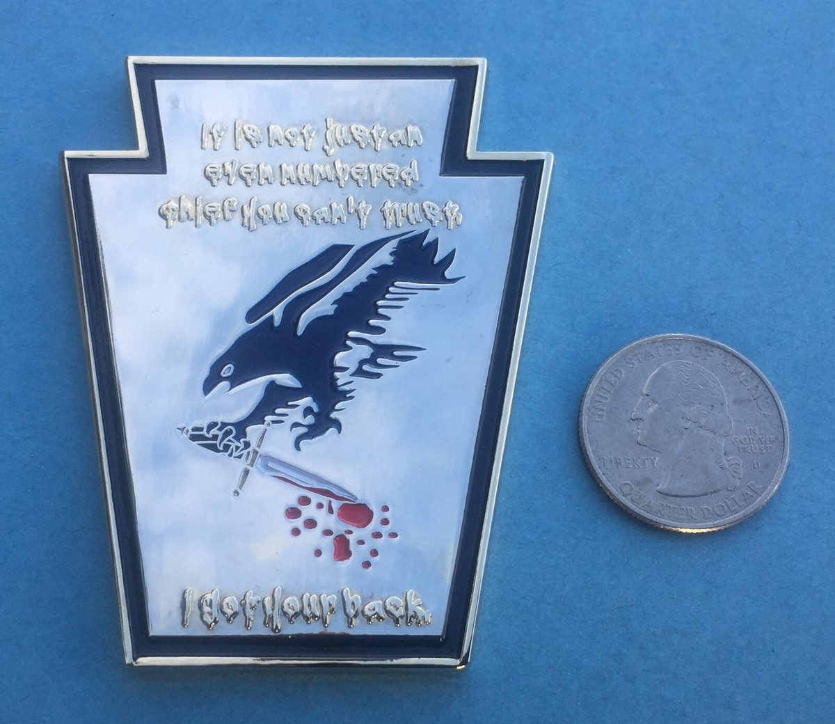 Blue Falcon Challenge Coin