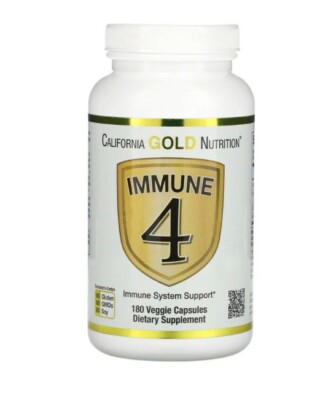 California Gold Nutrition, Immune 4, Immune System Support, 180 Veggie ...