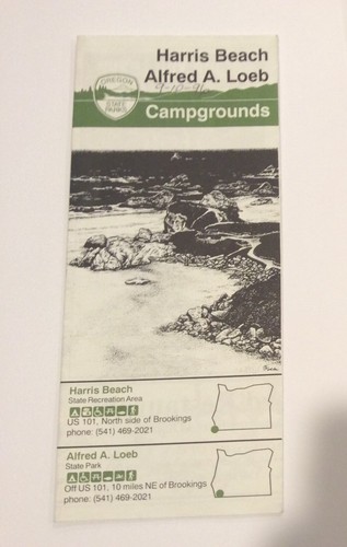 Harris Beach Campground Oregon State Park 1996 Brochure Guide Map | eBay