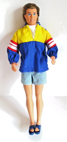 VINTAGE KEN DOLL PINK LABEL JACKET SHORTS SHOES 1990 HEAD 1968 BODY T&T ...