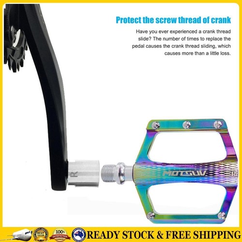 1 Pair MTB Bicycle Pedal Axle Extension Steel Pedal Bolt Spacer (Silver ...