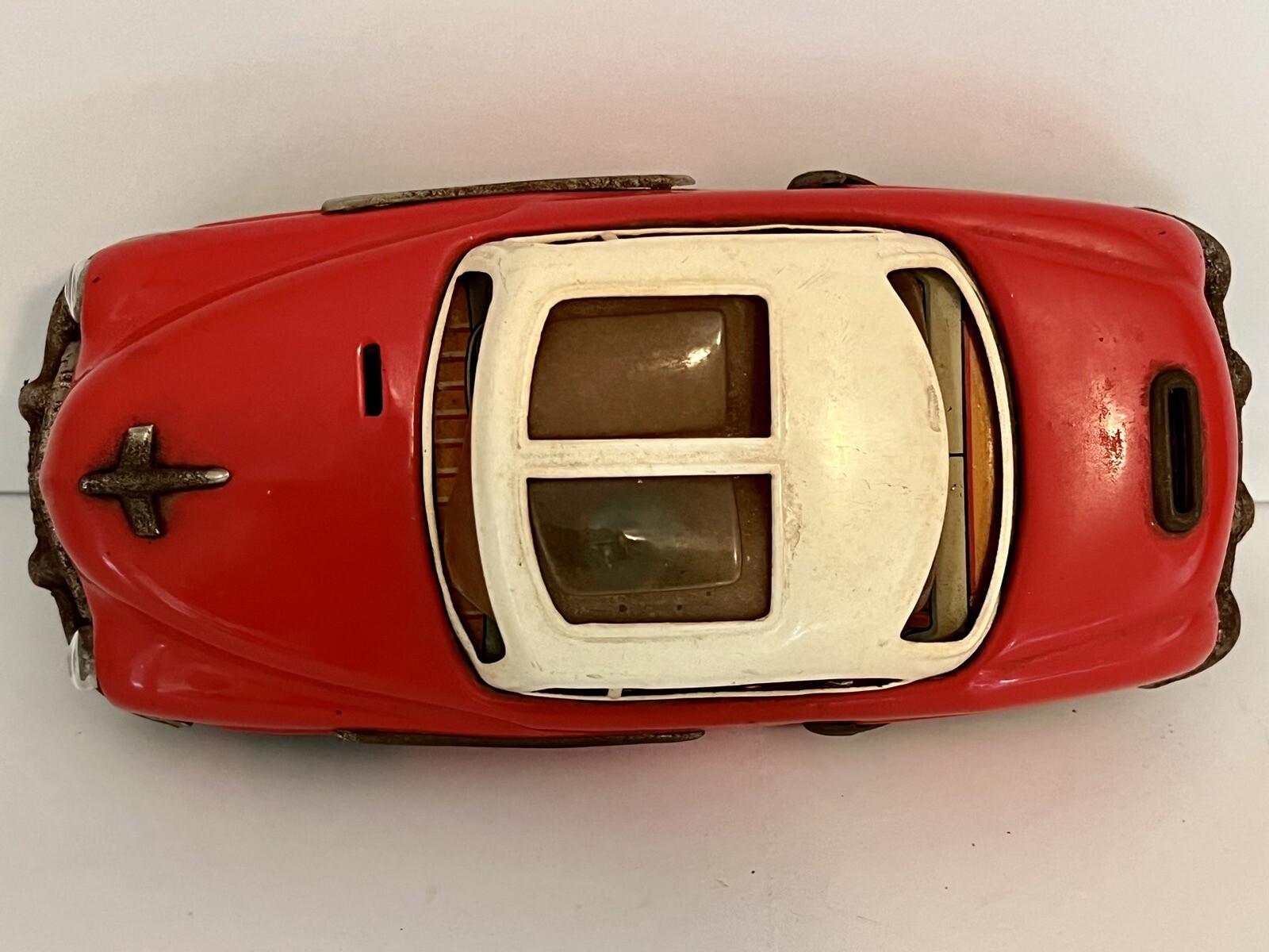Vintage Japan Tin Battery Operated 1950's Ford Toy Car Headlights 8.5 ...