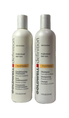 2pc Combo Goldwell Definition Shampoo Conditioning Treatment Dry Porous ...