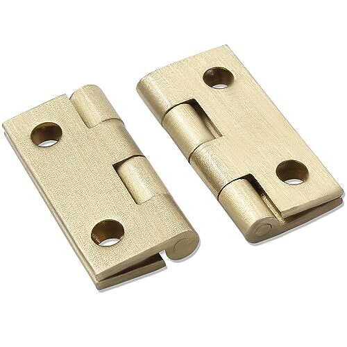 8 Pcs 1 Inch Mini Solid Brass Hingesï¼ŒBrass Cabinet Hinges Small Box ...