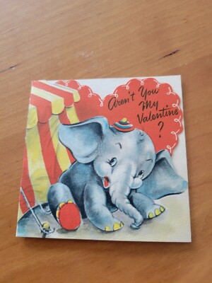 Vintage Dumbo Hallmark Valentine Card | eBay
