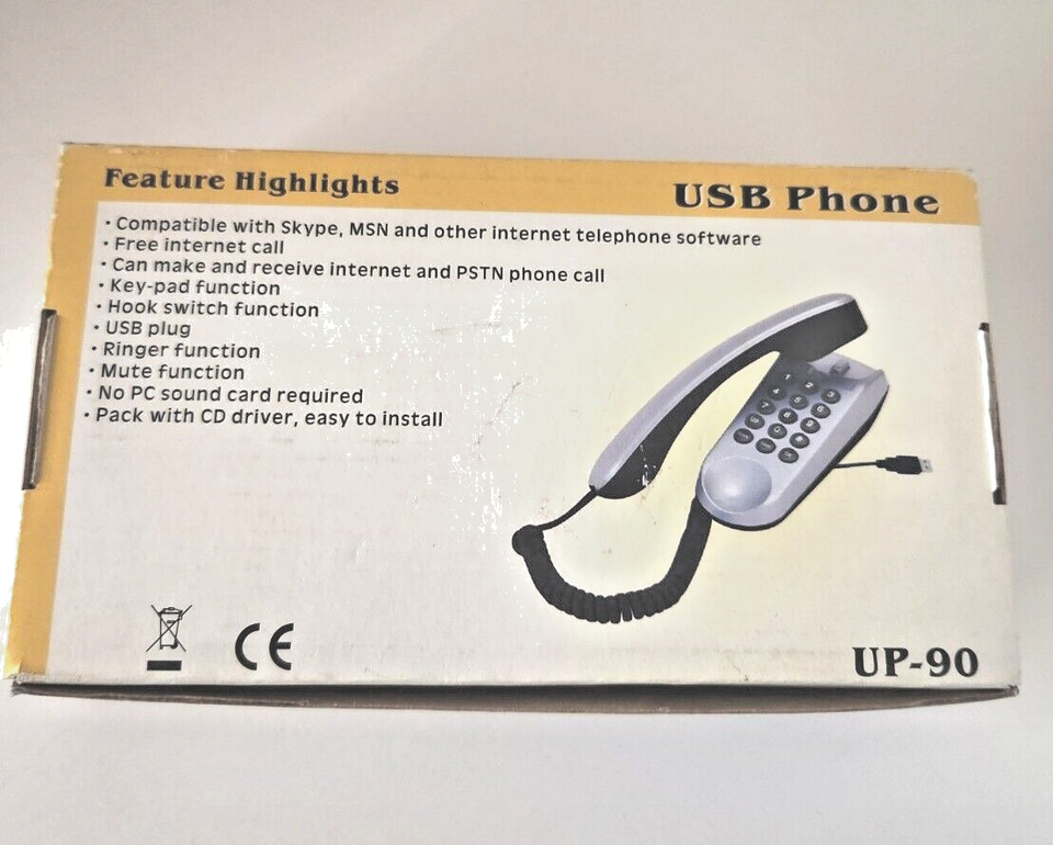 USB VoIP Internet Phone w/ Software CD Skype Windows 2000, XP New Old ...