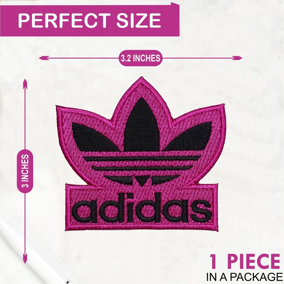 Adidas Sport's Wear Brand Logo Iron On Patch - Sew Patch - Embroidered ...