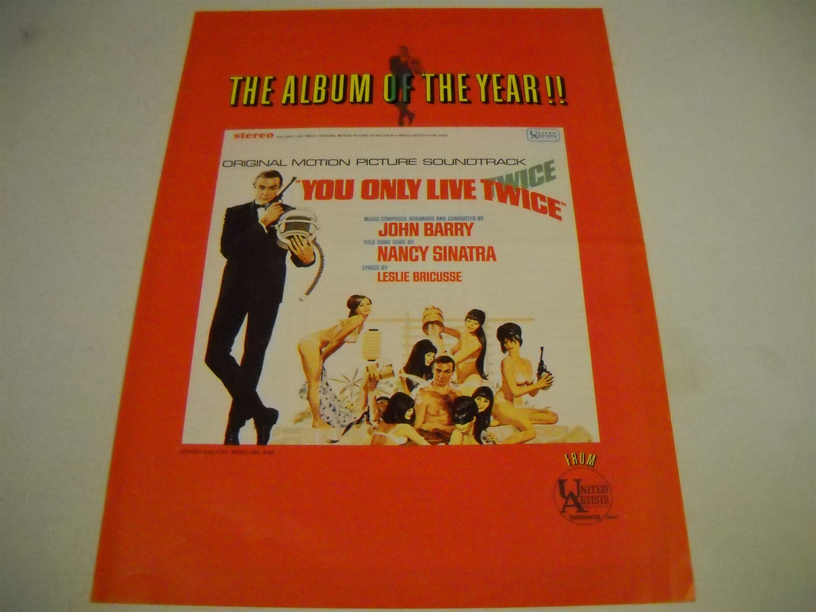 JAMES BOND Album Of The Year JOHN BARRY Nancy Sinatra 1967 Promo ...