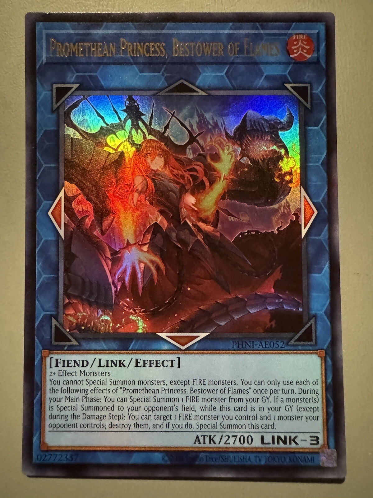 YUGIOH PROMETHEAN PRINCESS BESTOWER OF FLAMES ASIA ENGLISH PHNI ULTRA ...