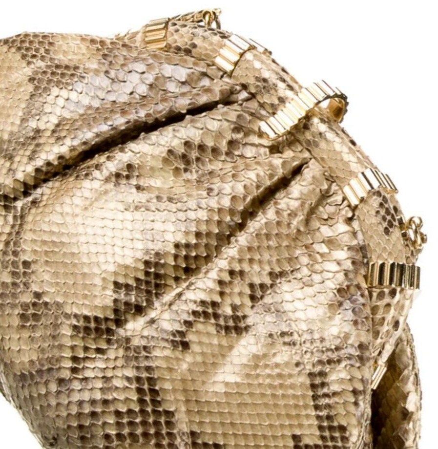 Ip Judith Leiber SnakeSkin Pouch Day Evening Shoulder… - Gem