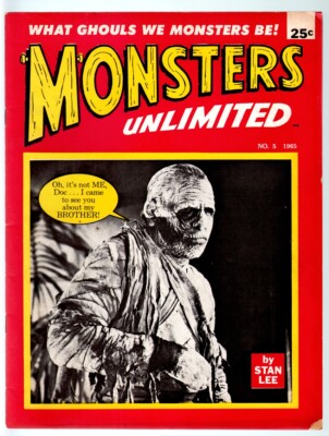 MAG: MONSTERS UNLIMITED #5-STAN LEE-MARVEL COMICS-MONSTER MAGAZINE-1965 ...