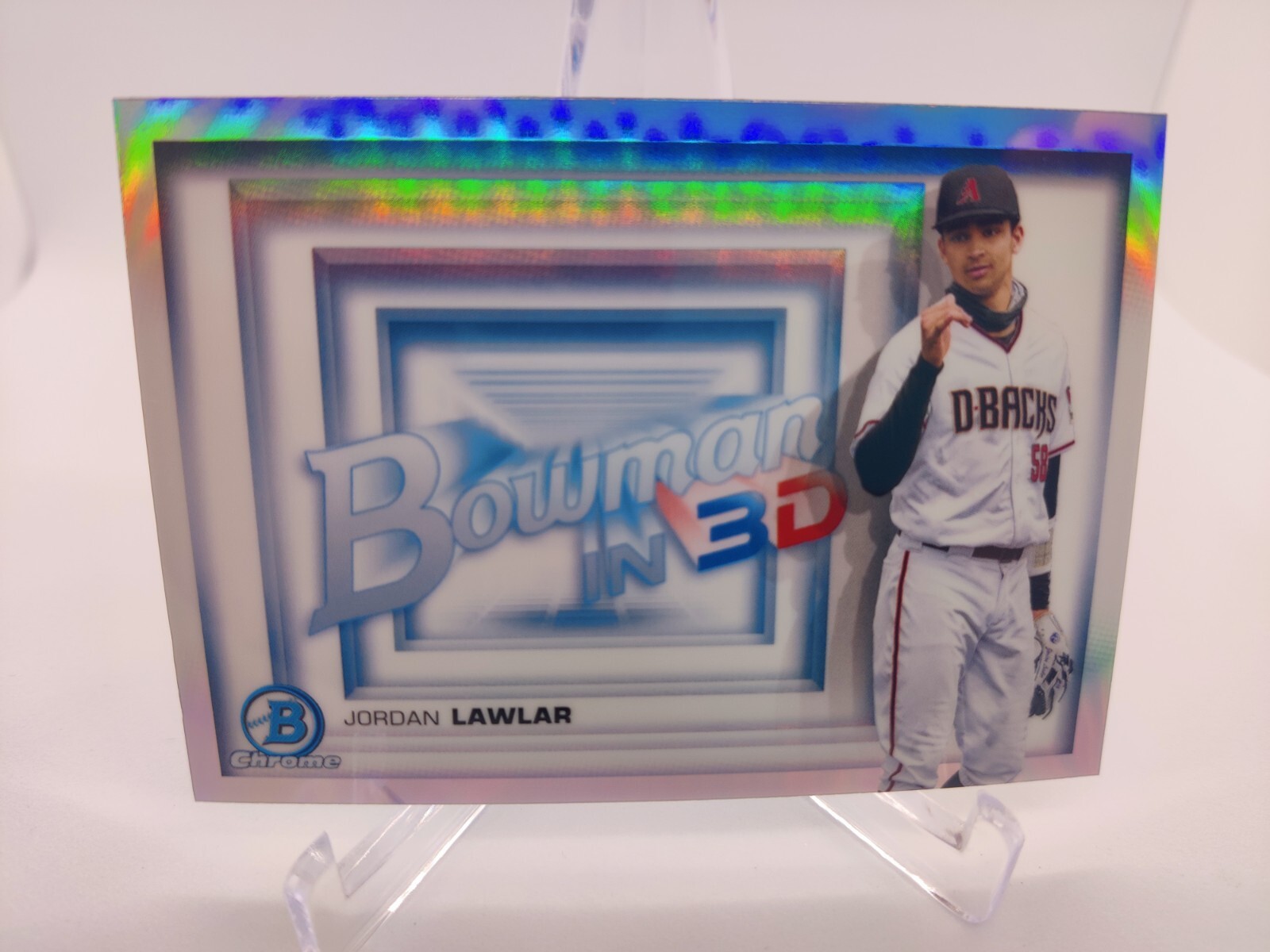 2022 Bowman Chrome Jordan Lawler Bowman in 3D Refractor B3D-13 Arizona ...