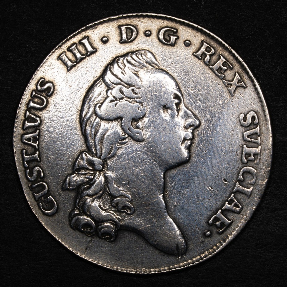 Sweden, 2/3 Riksdaler 1779, Gustaf III, Silver coin | eBay