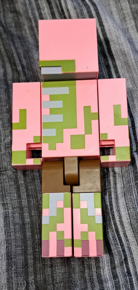 Minecraft Hostile Zombie Pigman Poseable Toy Figure 2016 5" Mattel | eBay