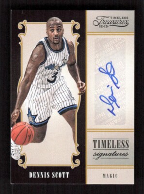 2012-13 Panini Timeless Treasures #39 Dennis Scott Timeless Signatures ...