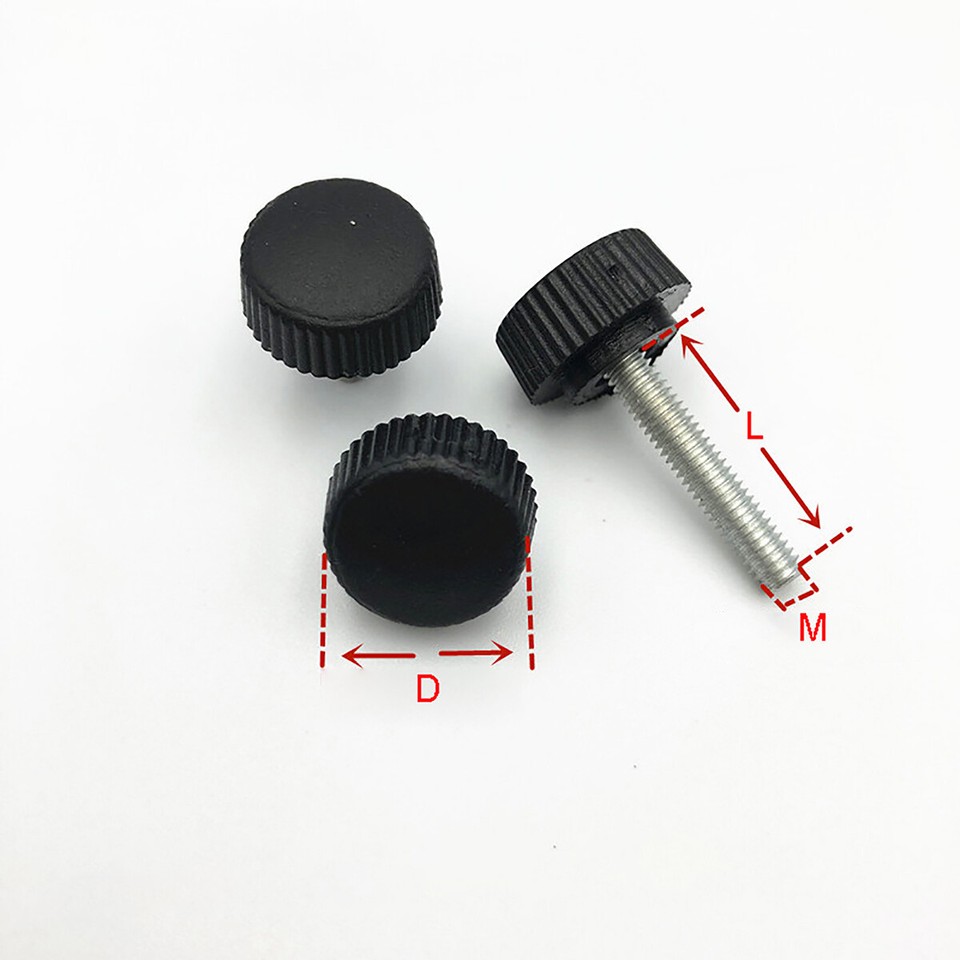 M4 M5 M6 Black Round Head 14# 16# Bakelite Thumb Screws Hand Grip Knob ...