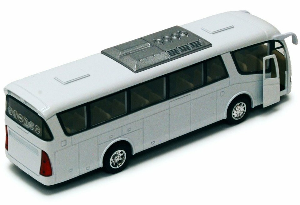 7" Kinsmart Kinsfun Coach Tour Travel Diecast Model Toy Bus Pull Action ...