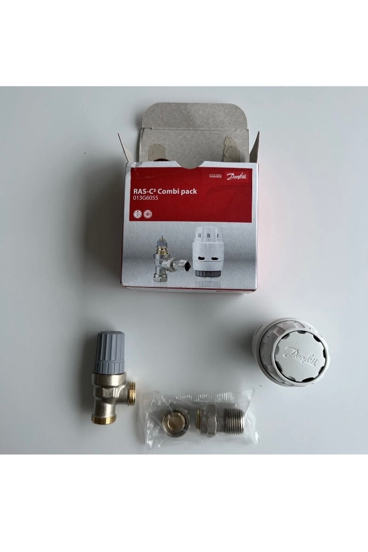 Danfoss RAS-C2 Combi 10 mm Angle Radiator Valve Set - 013G6055 for sale ...