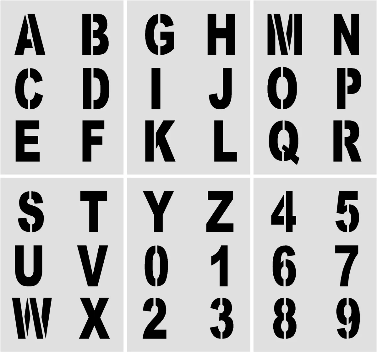 Block Letter Stencils