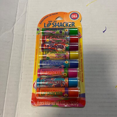 BONNE BELL Lip Smackers Limited Edition RARE SPF Sports Theme 8 Pack ...