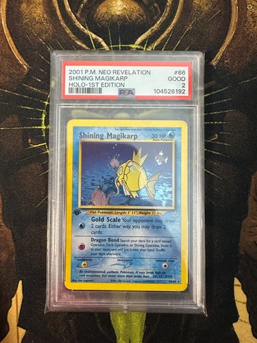 Pokemon Shining Magikarp 66/64 Neo Revelation 1st Edition Vintage Holo ...