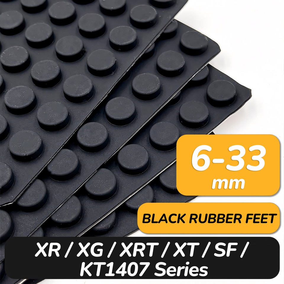 BLACK RUBBER FEET, Large SELF ADHESIVE Stick On Bumpers Silicone ...