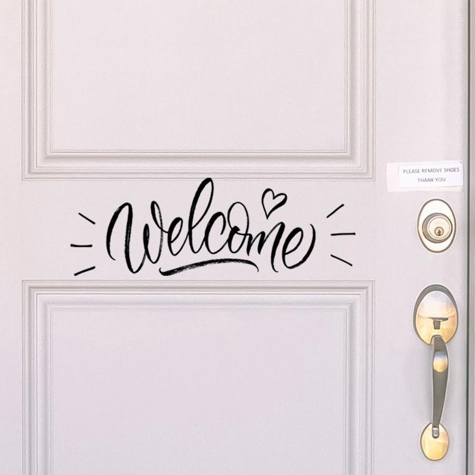 Door Decal Sticker Welcome 11.8\" Long DIY Application For Entryway ...