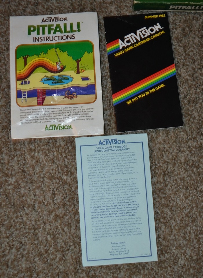 Pitfall atari 2600 with box, Catalog and manual tested and works | eBay
