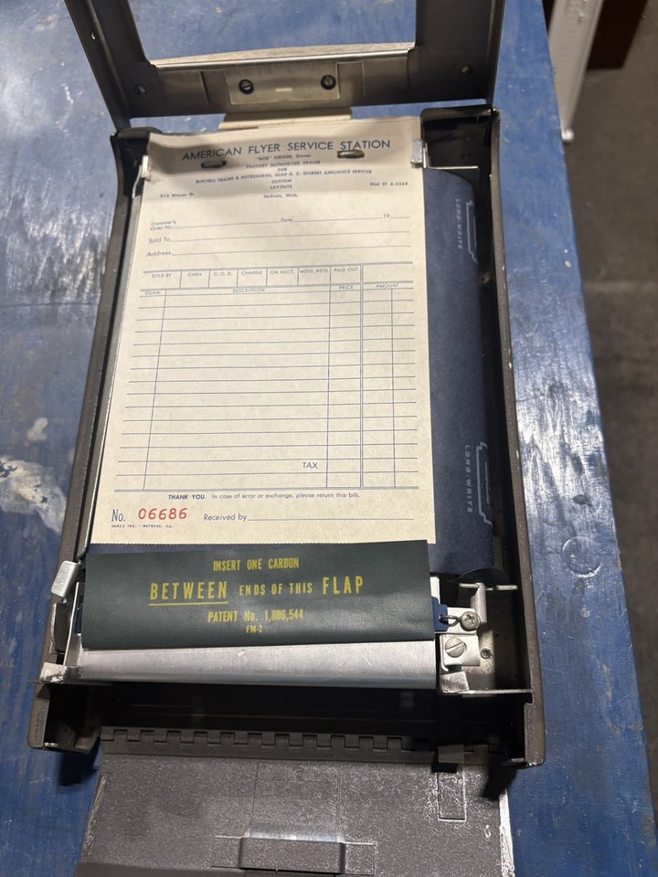 Vintage Mid-Century United Autographic Register UARCO Invoice Machine ...