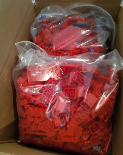 legos genuine building bricks bulk lot red | eBay