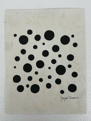 Yayoi Kusama (Handmade) Mixed Media On Paper Painting Signed and ...