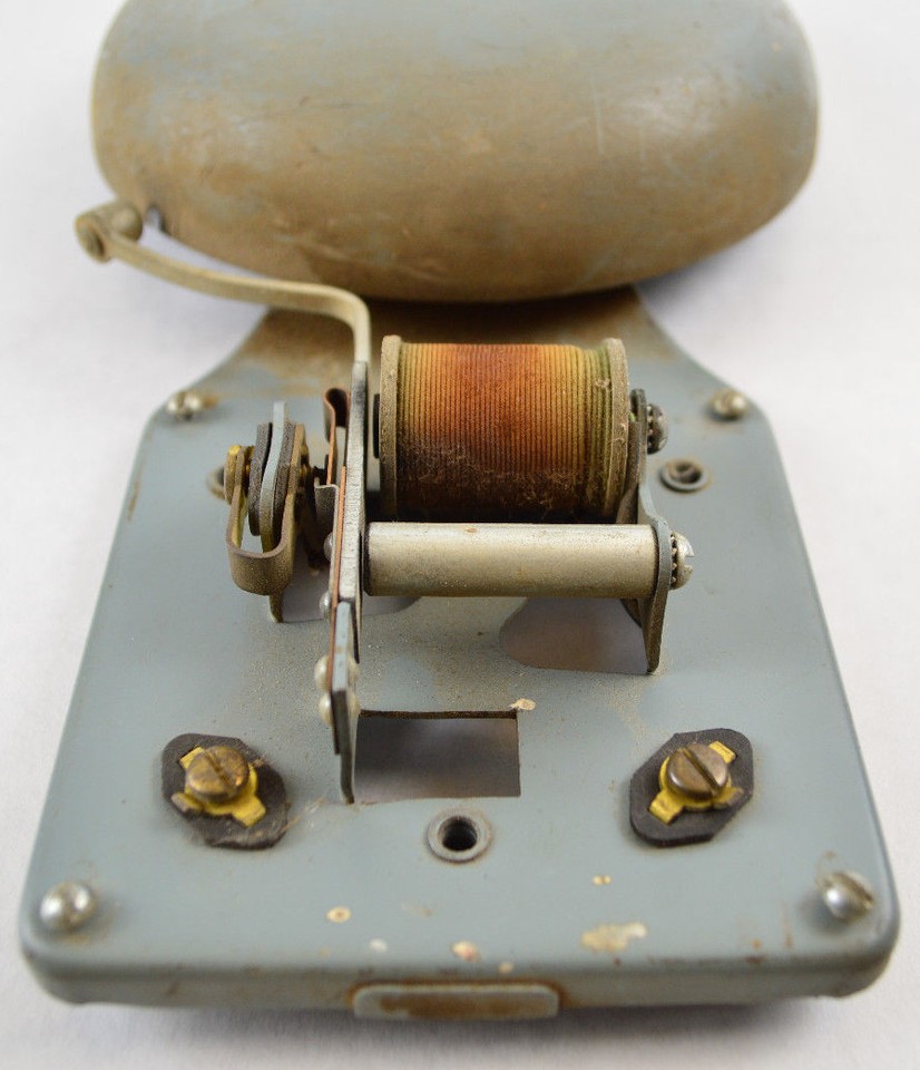 Vintage Metal Warehouse Office Phone Bell Ringer Gray Prop | eBay